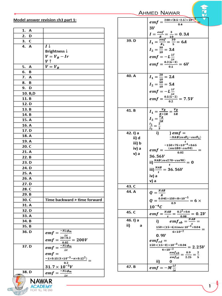 M.A Revision Ch.3 Part 1 2025 | PDF