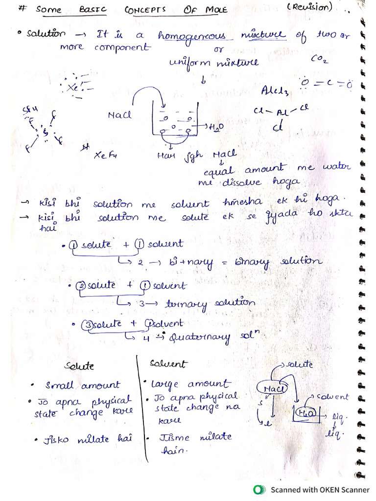 Basic Concepts of Mole | PDF