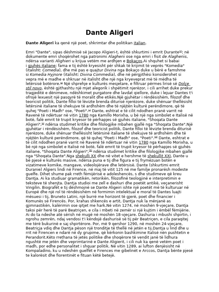 Dante Aligeri | PDF