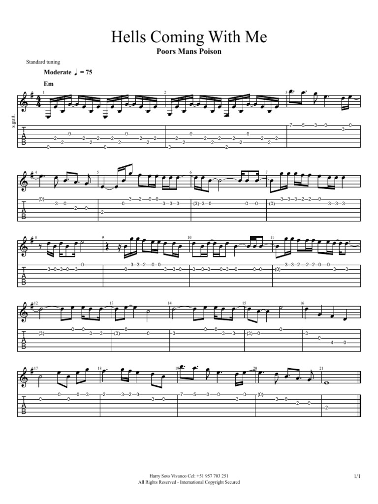 Hells Coming With Me - Poors Mans Poison | PDF