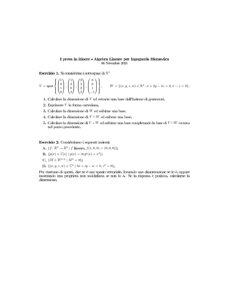 Vector Spaces and Linear Transformations | PDF