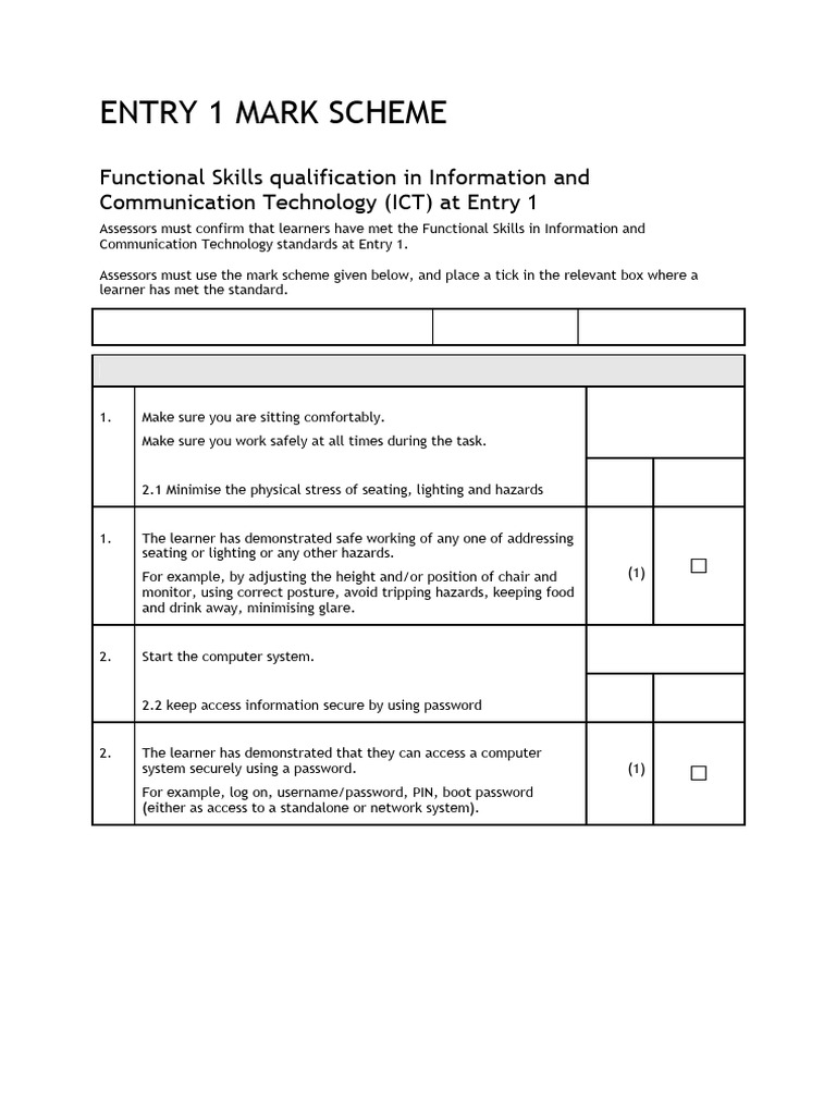 e1 - Ict - Mark Scheme - Sept 10 | PDF | Information And Communications ...