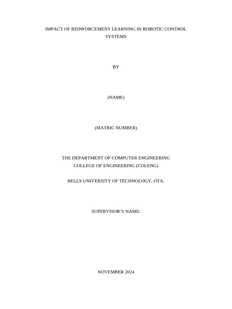 Reinforcement Learning in Robotics | PDF | Robotics | Simulation