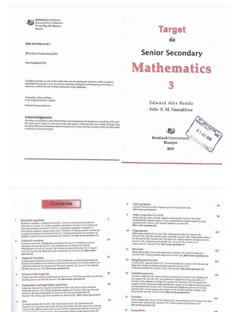 Maths F3 Target-1 | PDF