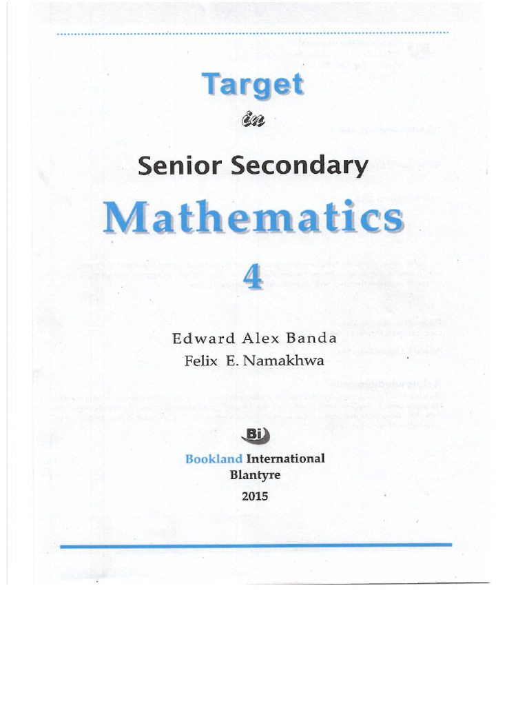 Target in Mathematics Book 4 | PDF