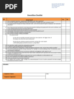 Demolition Checklist | PDF | Demolition | Firefighting