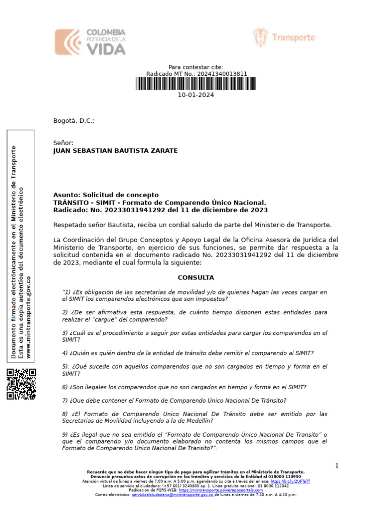 TRÁNSITO - SIMIT - Formato de Comparendo Único Nacional | PDF | Multa ...