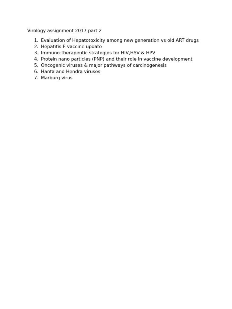 Virology Research Topics 2017 | PDF