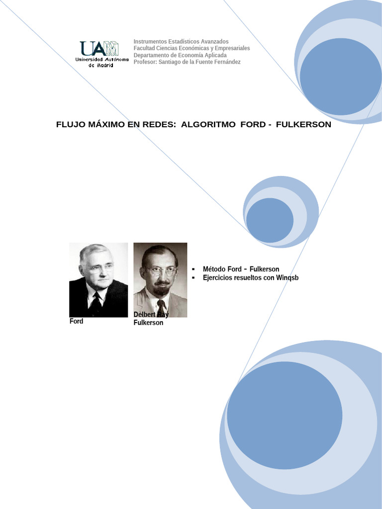 Flujo Máximo: Algoritmo Ford-Fulkerson | PDF | Programación lineal | Flujo