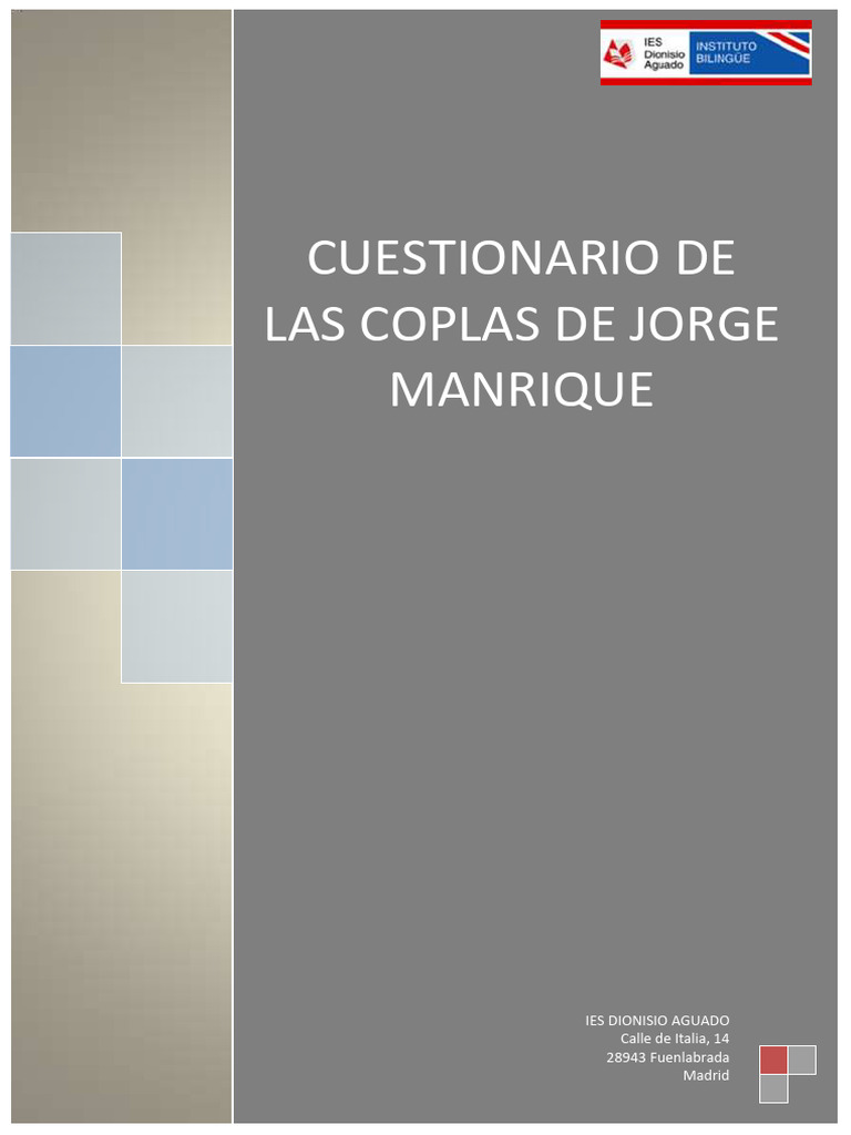 Cuestionario Coplas Manrique | PDF