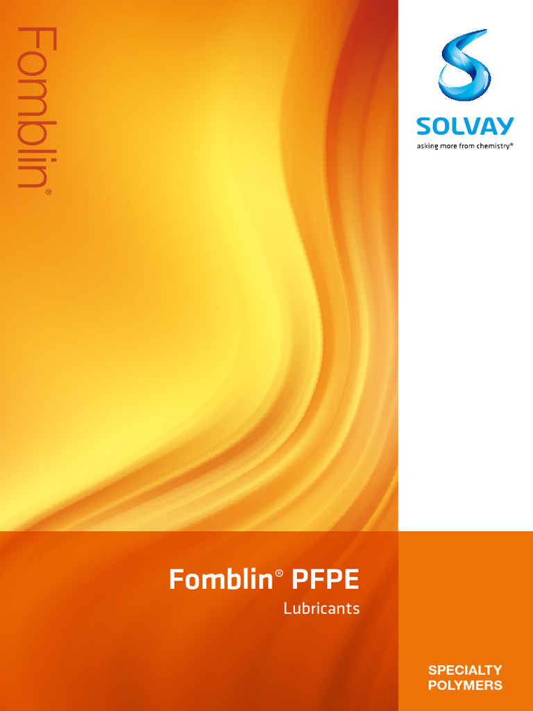 Fomblin Z60 PFPE Lubricant Overview | PDF | Lubricant | Applied And ...