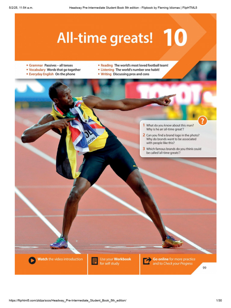 Headway Pre-Intermediate Student Book 5th Edition 10-12 | PDF