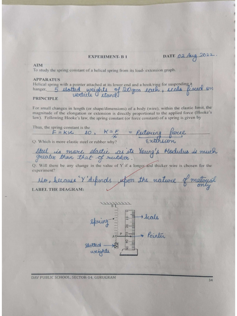 CLASS XI TERM 2 EXPERIMENTS AND ACTIvITIES | PDF