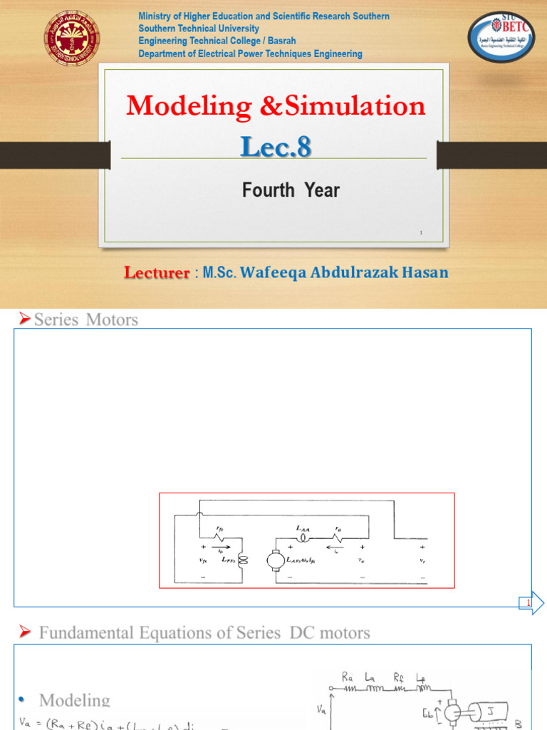 Lec.8 Modeling&Simulation | PDF | Electric Motor | Electrodynamics