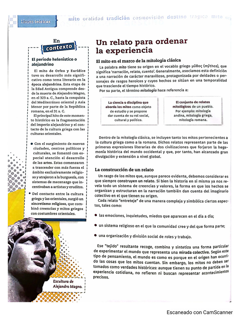 Euridice y Orfe 4° 1° | PDF