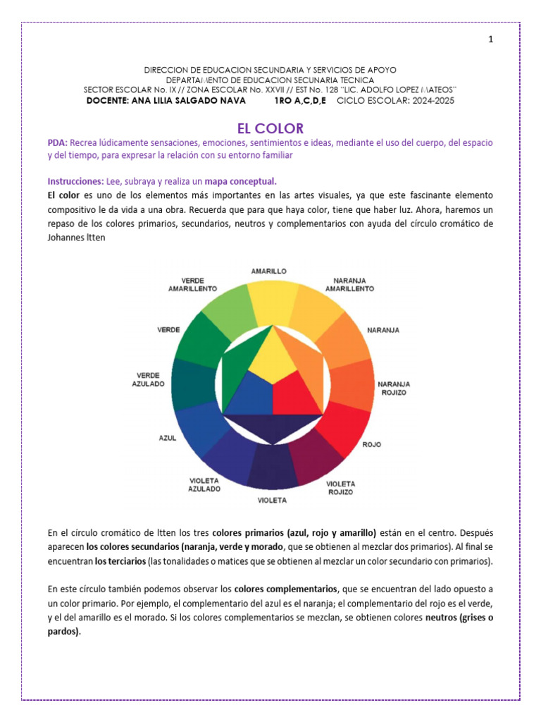 Teoría del Color en Artes Visuales | PDF | Color | Pinturas