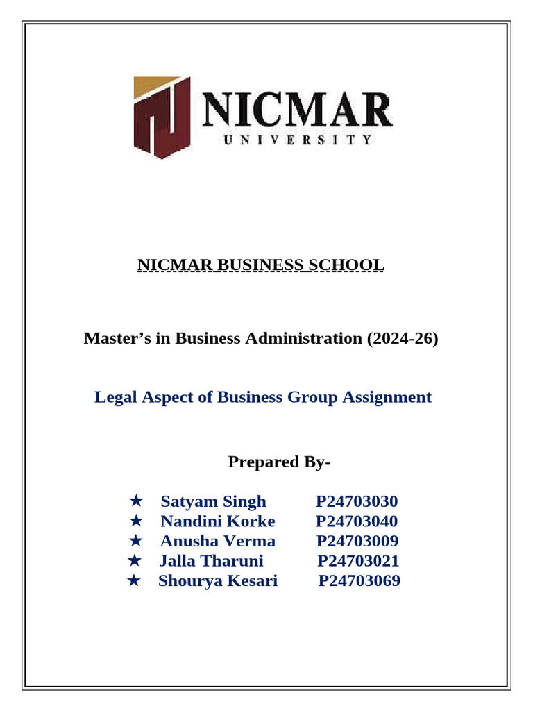 Legal Aspect of Business Assignment | PDF | Insurance | Lawsuit