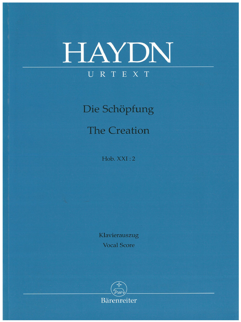 Die Schöpfung, Hob. XXI-2 (Bärenreiter) (J. Haydn) | PDF
