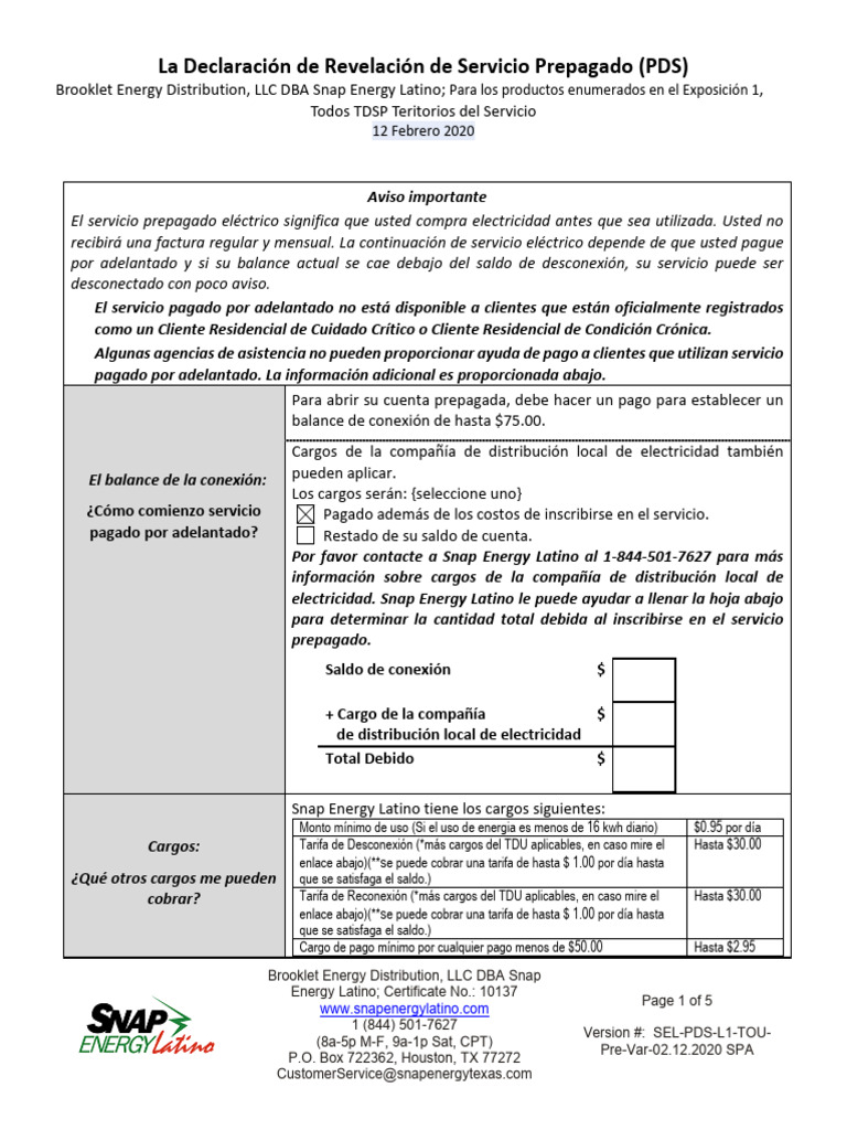 SEL-PDS-L1-TOU-02.12.2020 SPA | PDF | Tarjeta de débito | Tarjeta de ...