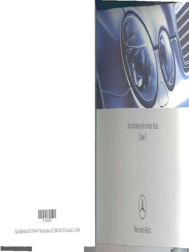 Manual de Propietario Del Mercedes Benz Clase E W211 (Español) | PDF