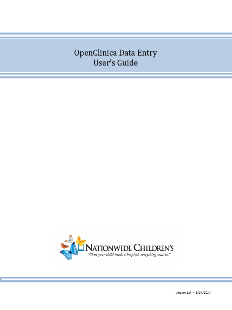 OpenClinica Data Entry User Guide v1 | PDF | Button (Computing) | Software