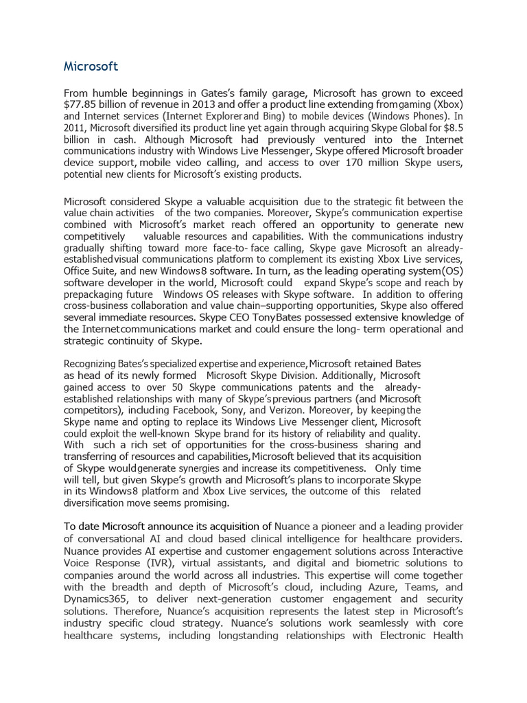 Microsoft Case | PDF | Microsoft | Computing