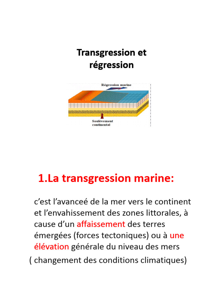 Transgression et régression marines | PDF