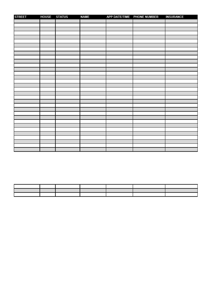 Door Knocking Sheet PDF | PDF