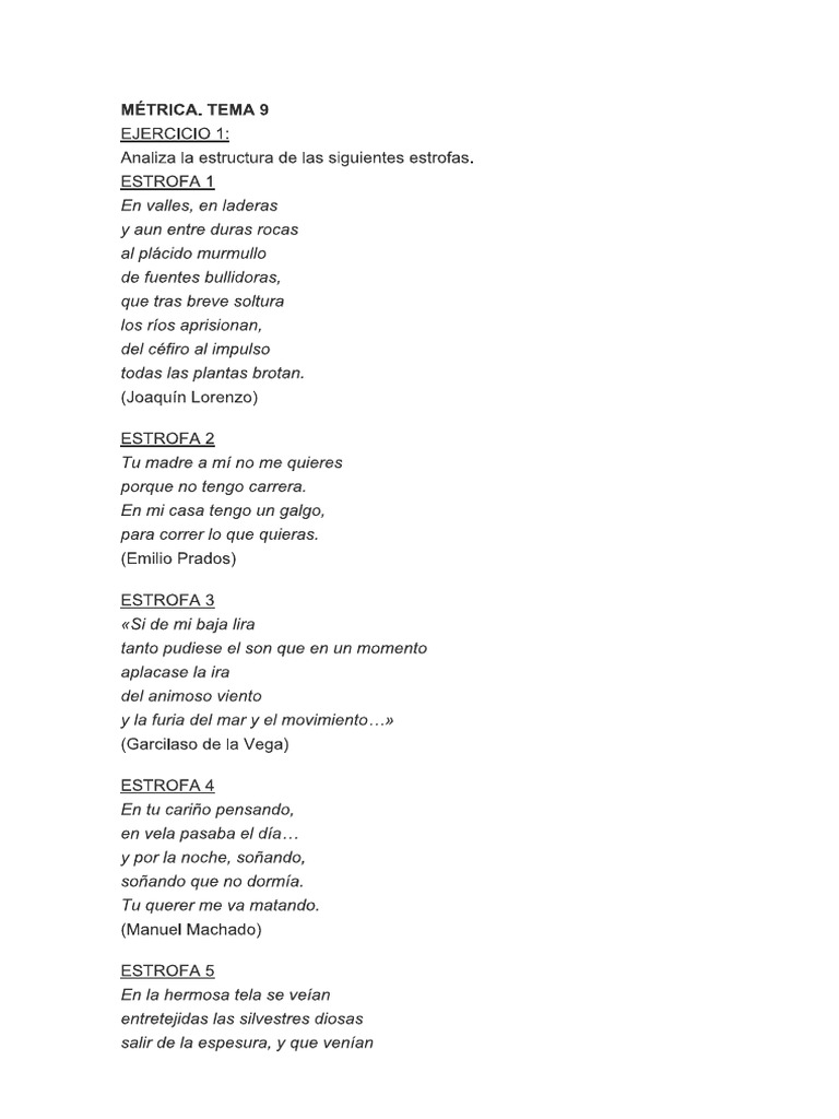 Analisis de Versos | PDF