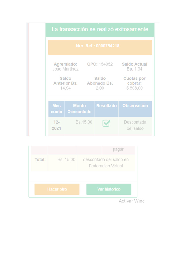 Pago Cuota 2021 | PDF