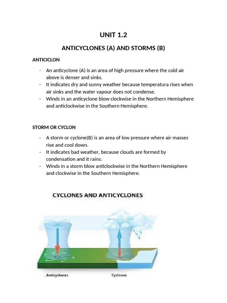 Anticyclones and Storms-1 | PDF