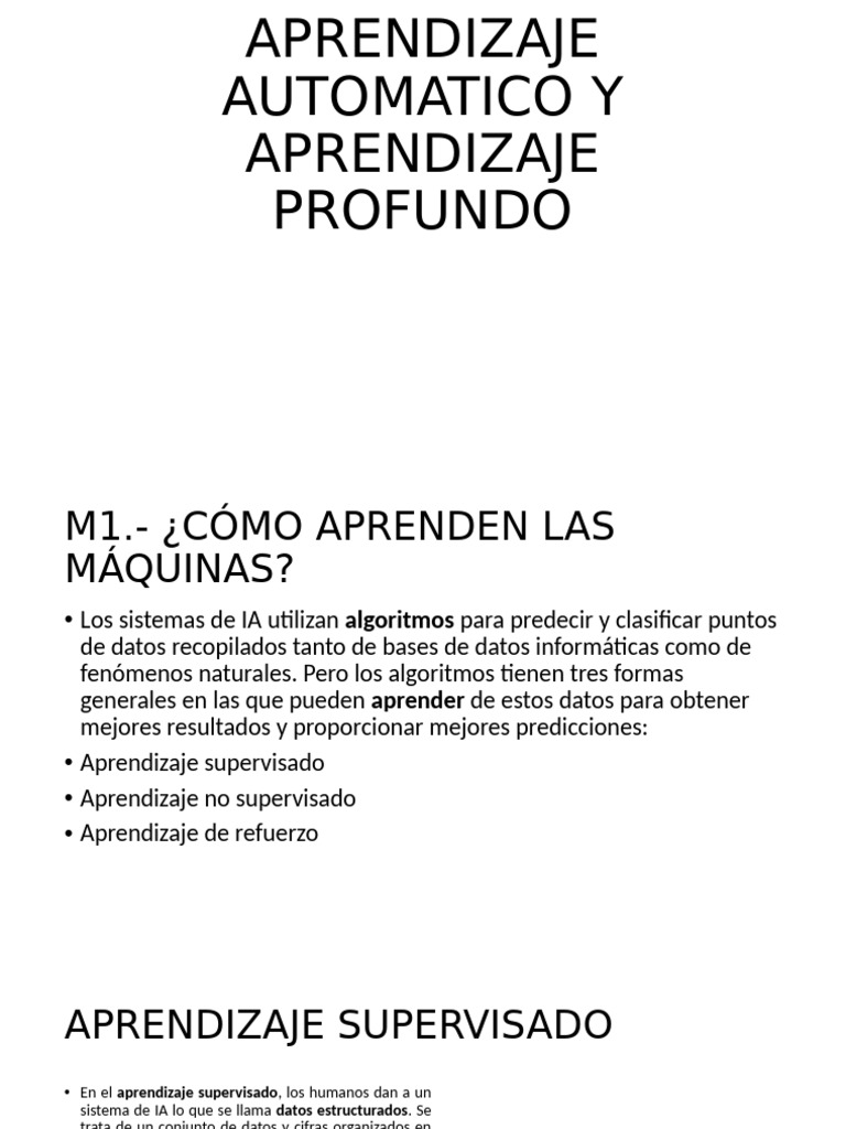 Ia - Aprendizaje Automatico y Aprendizaje Profundo | PDF | Inteligencia artificial ...