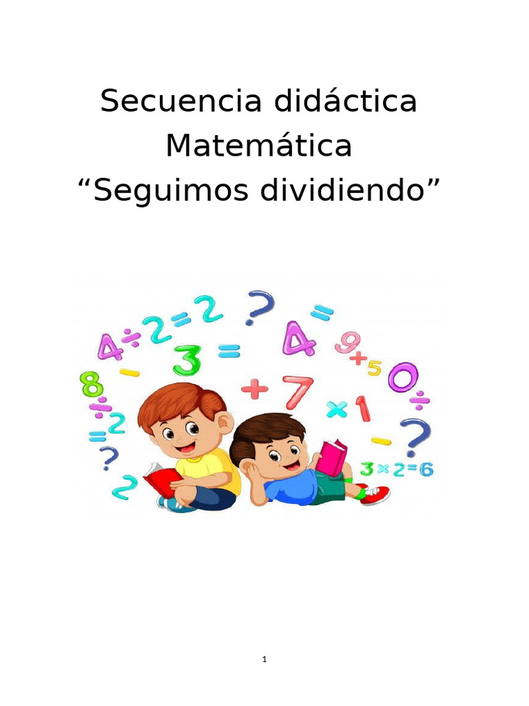 Secuencia Didáctica: División en Matemática | PDF | División ...