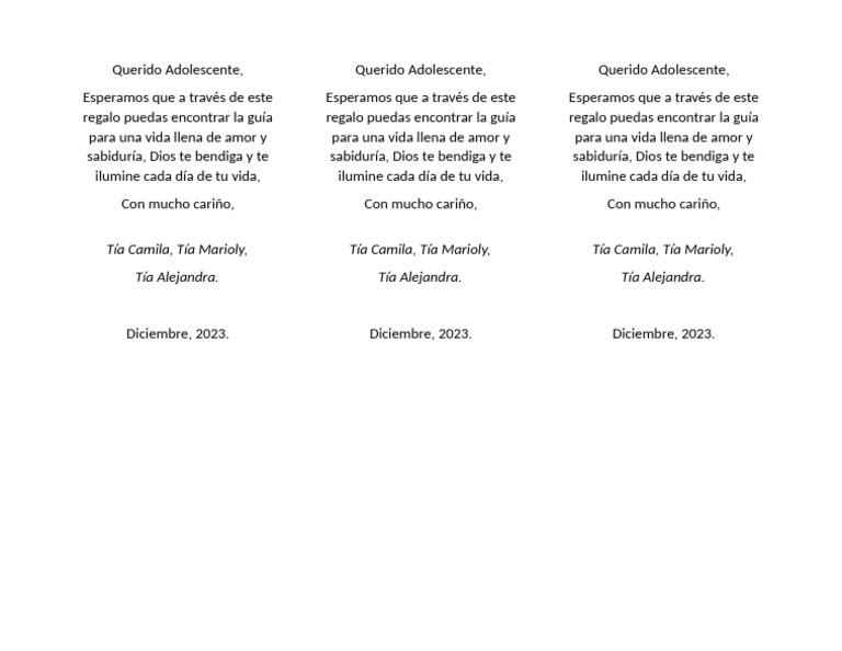 Dedicatoria Biblias | PDF