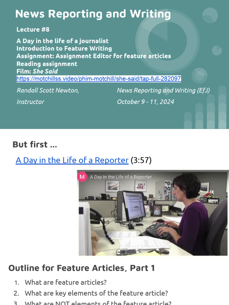 EfJ Autumn 2024 Lecture 8 Feature Articles She Said 09-11 Oct 2024 | PDF