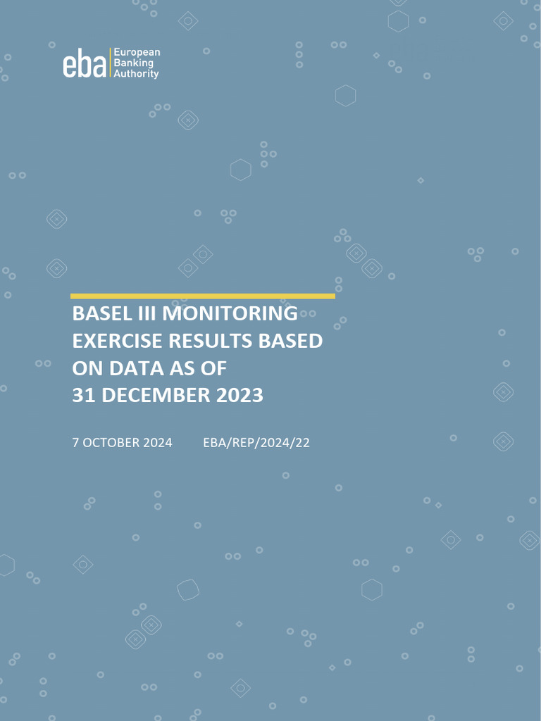 Basel III Monitoring Exercise Report 2023 | PDF | Basel Iii | Capital ...