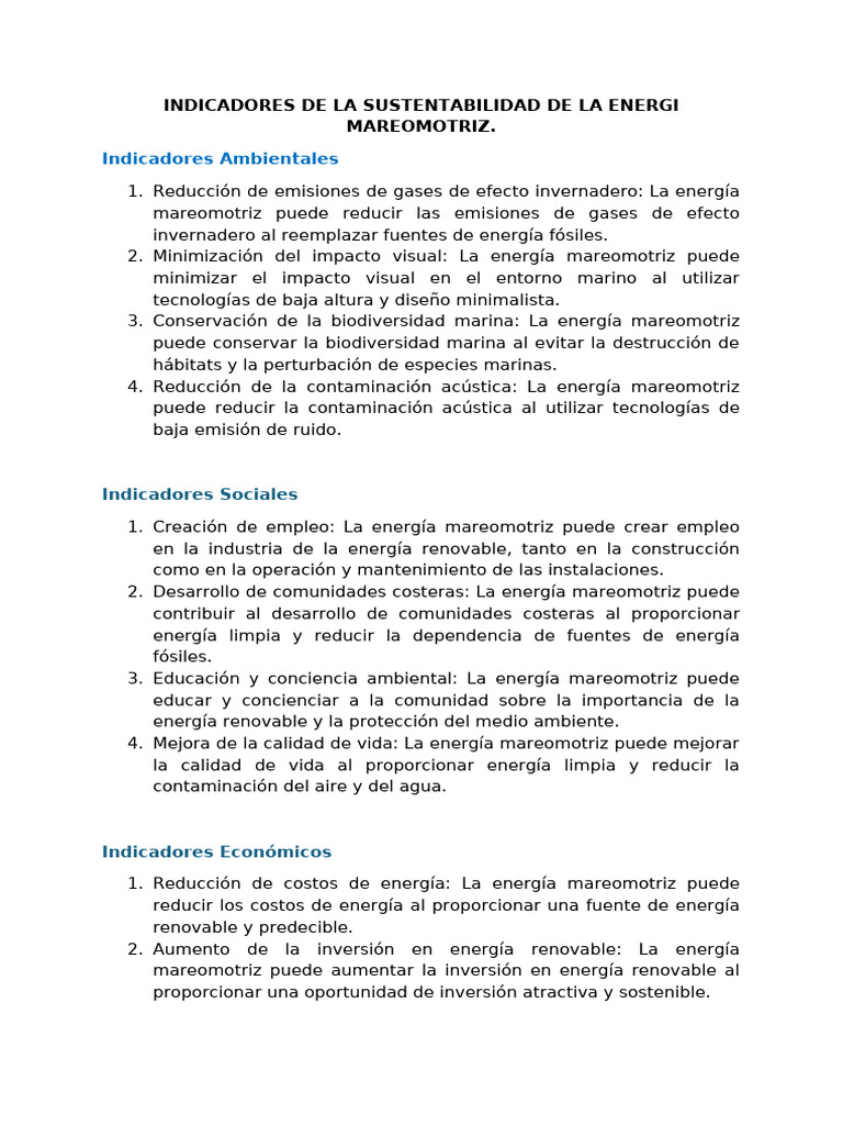 Indicadores Ambientales | PDF | Energía renovable | Contaminación