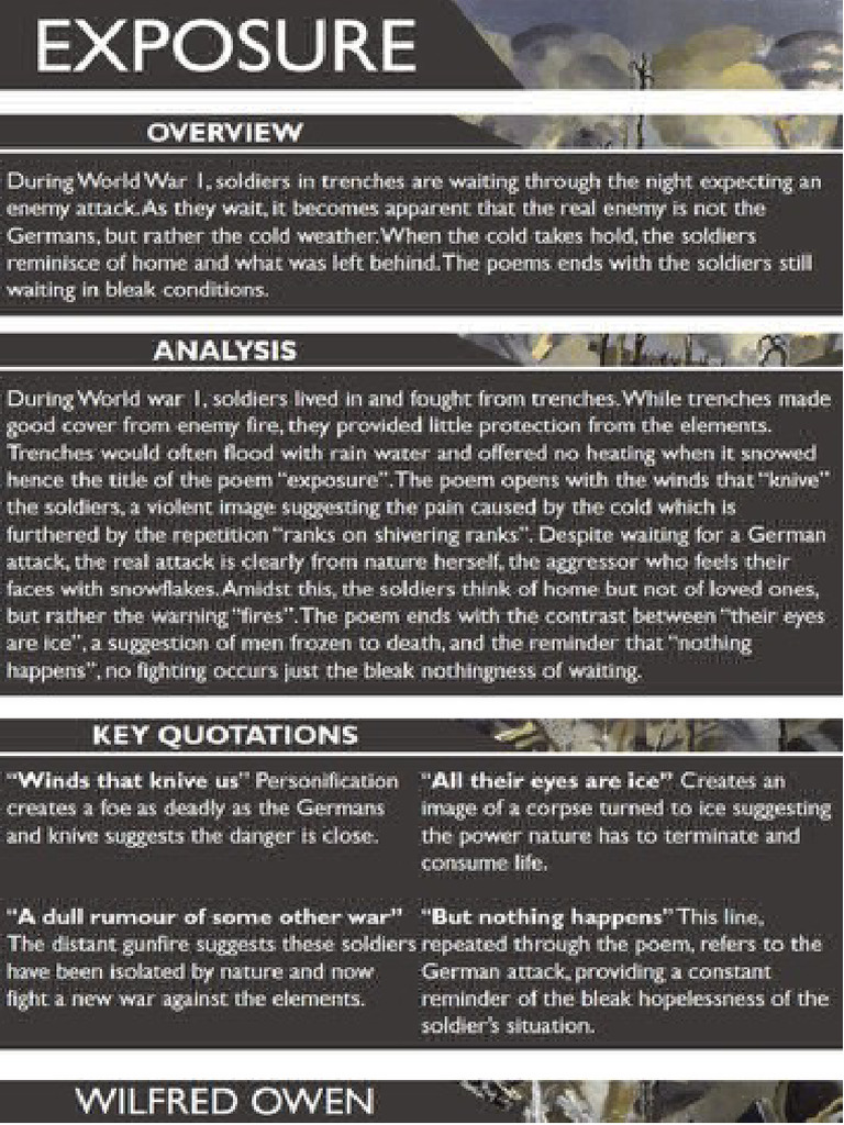GCSE English Literature Poem Summarys | PDF