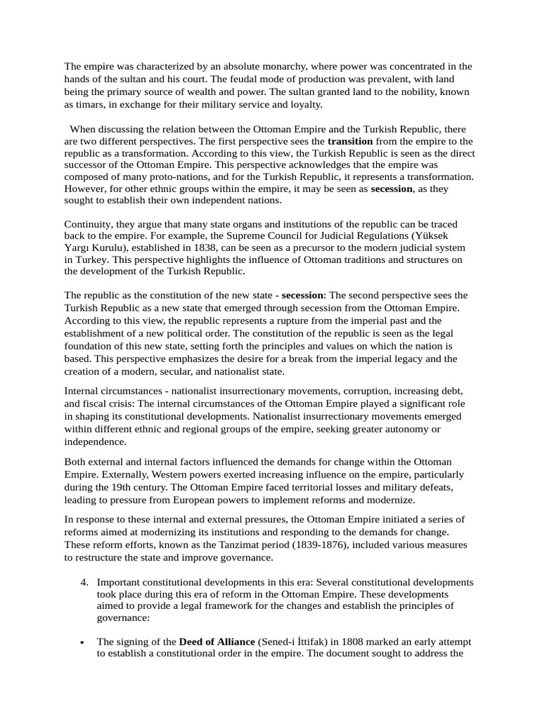 Development in Ottoman Empire | PDF | Ottoman Empire | Republic