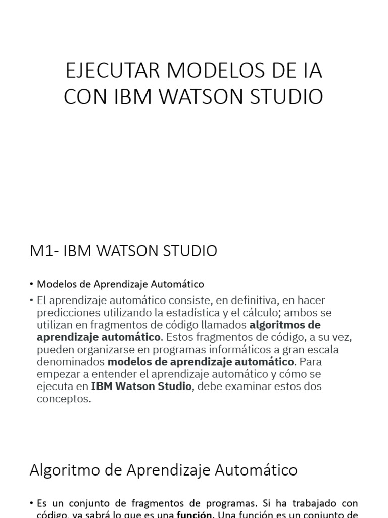 Introducción a IBM Watson Studio | PDF | Inteligencia artificial ...