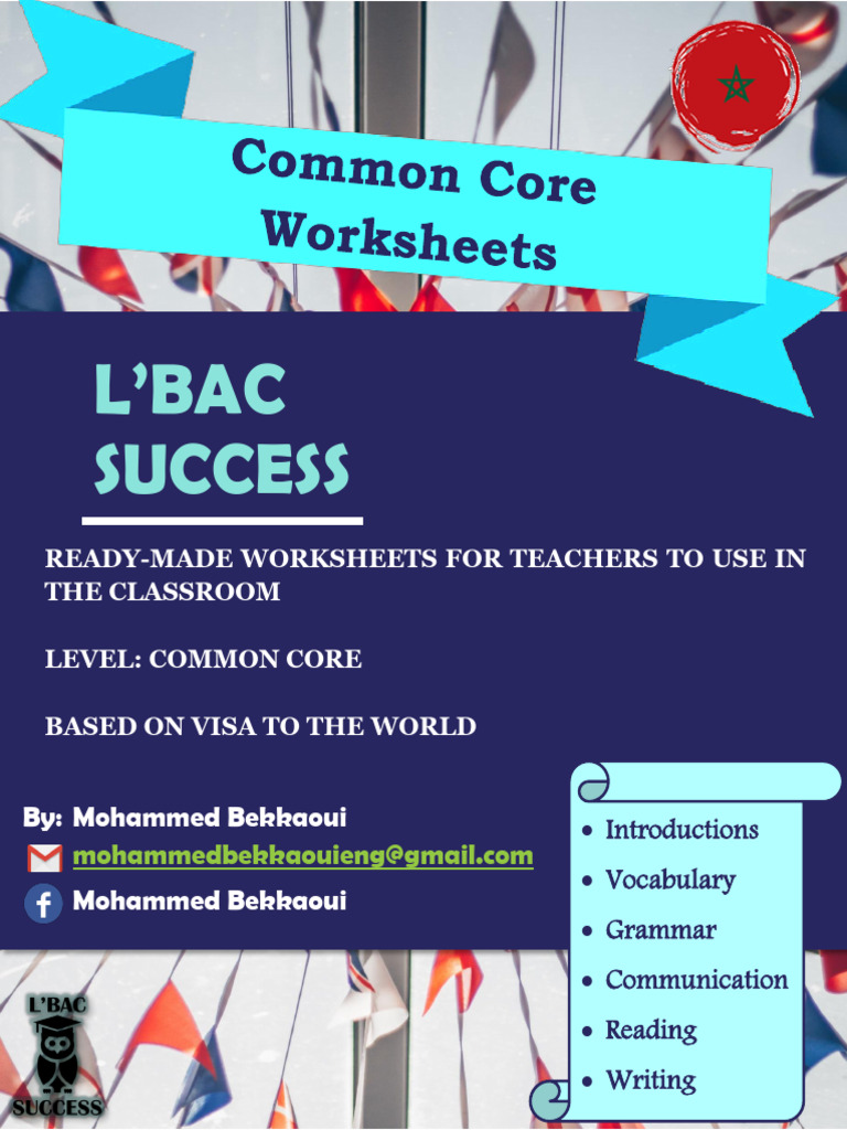 Common Core Worksheets for Teachers | PDF