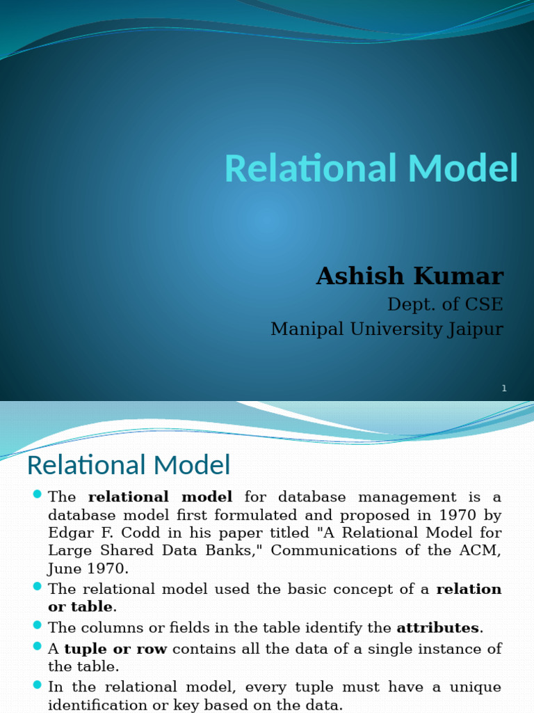 Lecture 5 | PDF | Relational Model | Relational Database