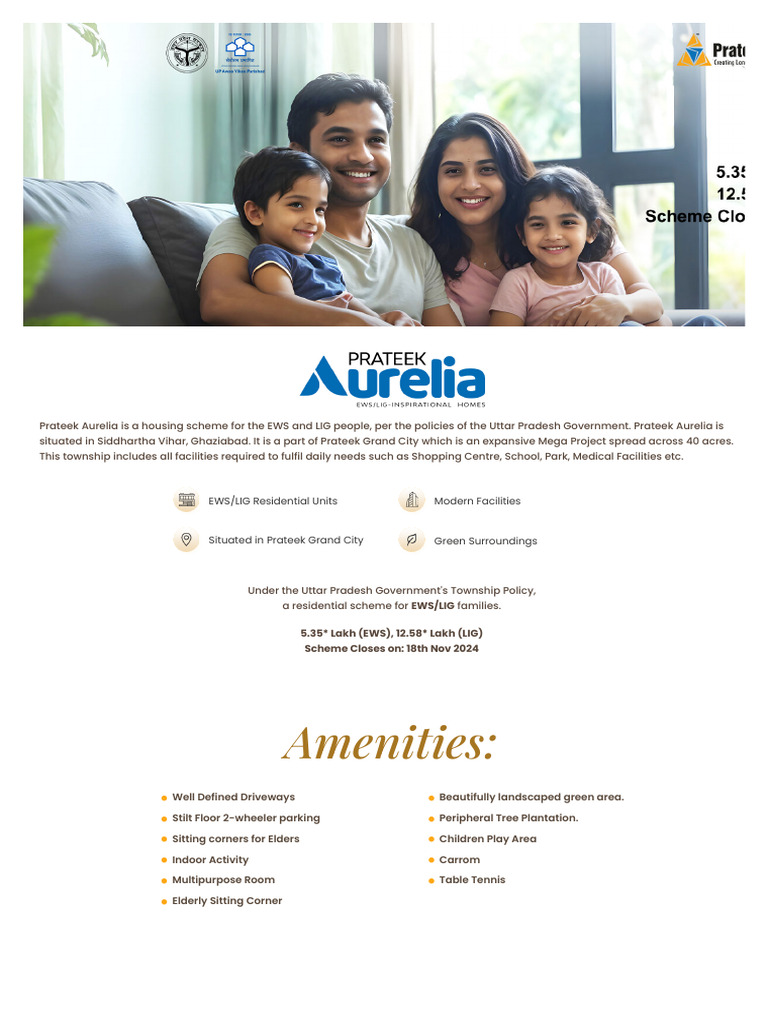 Prateek Aurelia - EWS:LIG Inspirational Homes | PDF