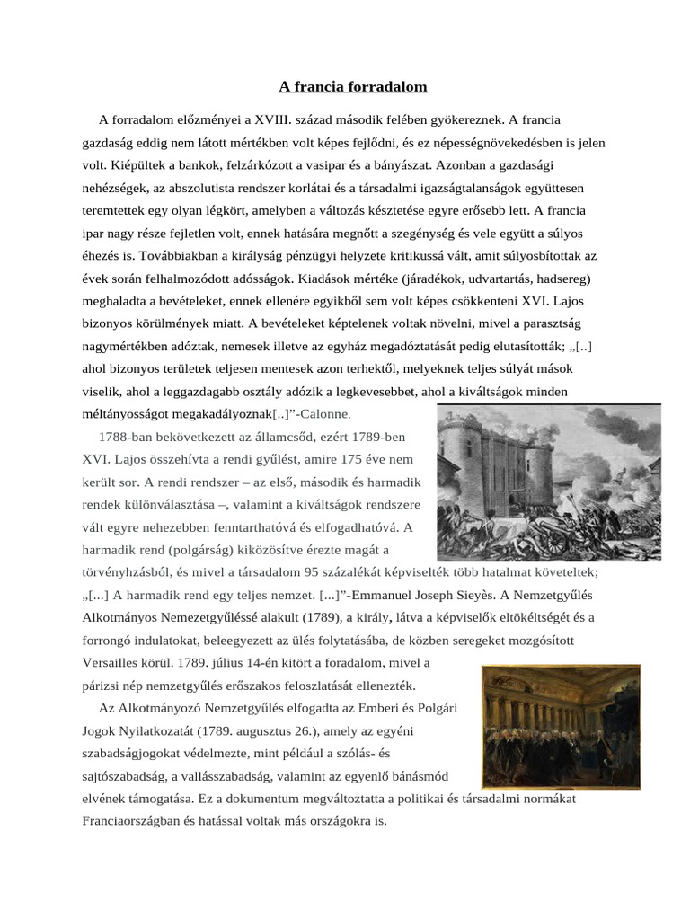 A francia forradalom | PDF