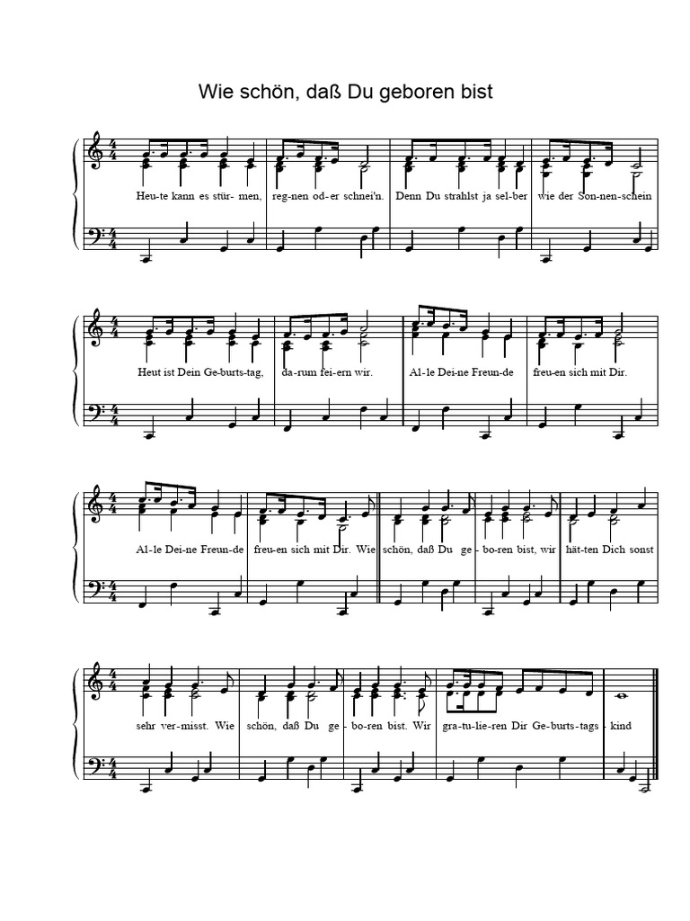 Wie Schoen Dass Du Geboren Bist | PDF