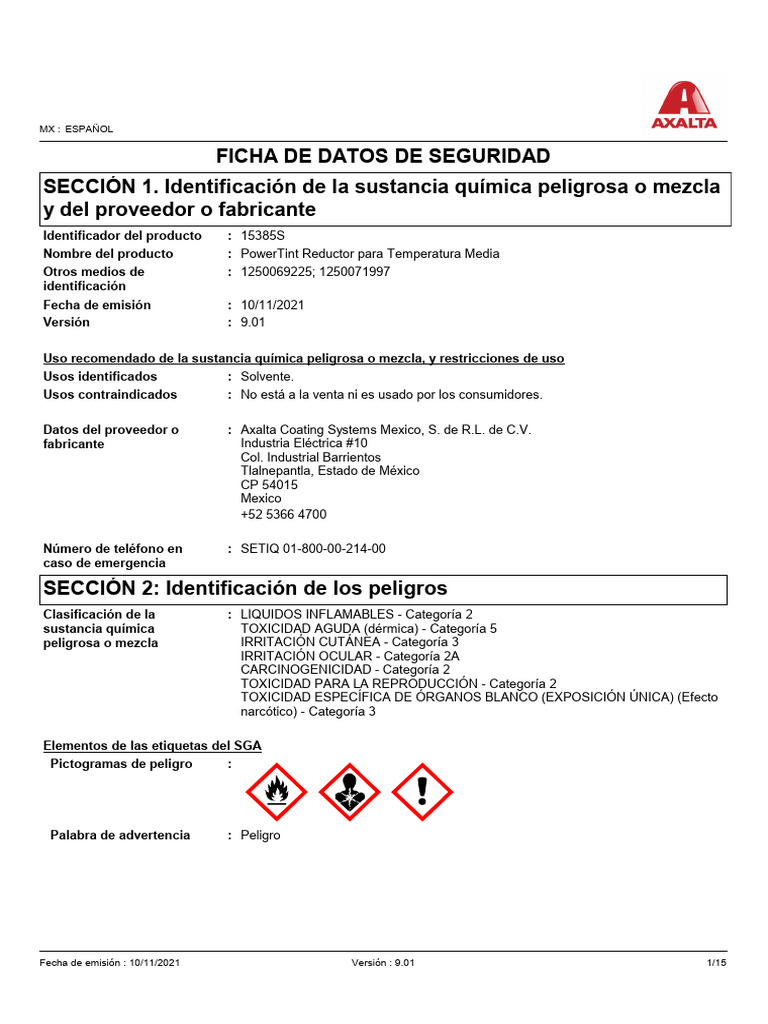 15385S Reductor Imron Elite EX | PDF | Residuos