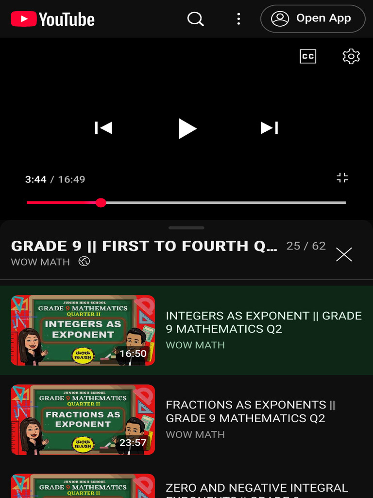 INTEGERS AS EXPONENT GRADE 9 MATHEMATICS Q2 - YouTube | PDF