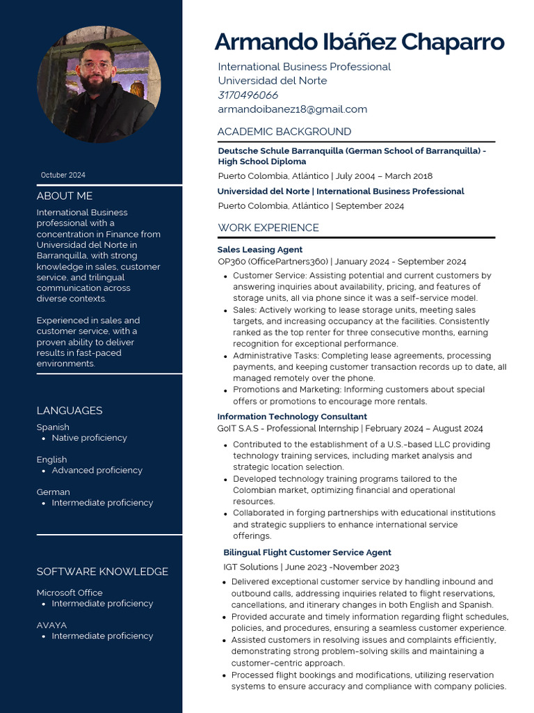 Curriculum Armando Ibañez PDF | PDF | Sales | Business