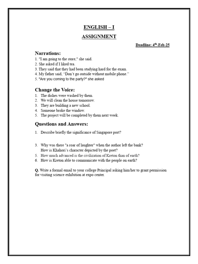 Assignment English | PDF
