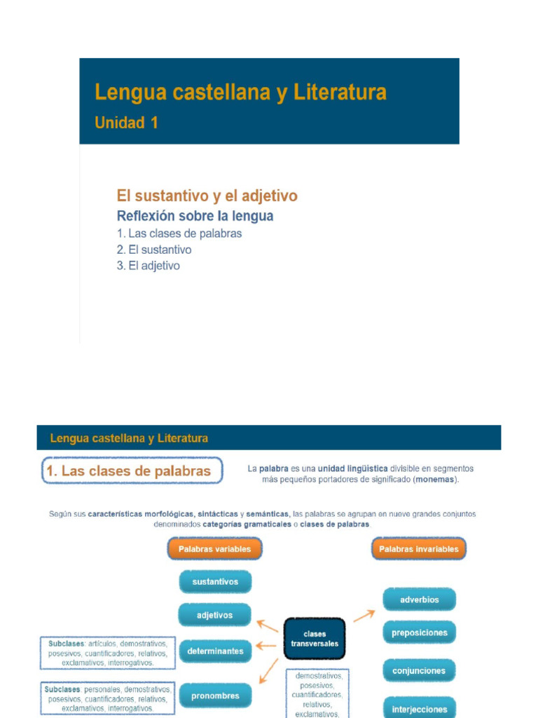 El Sustantivo y El Adjetivo | PDF